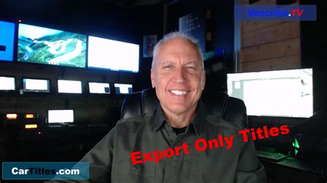 Can I Title An Export Only Vehicle CarTitles Com