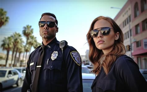 Premium Photo Lapd Male And Female Police Officers