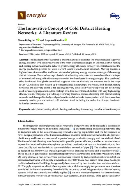 pdf the innovative concept of cold district heating networks a