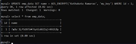 Tvenkatakishore Emshieldstrategist Data Encryption And Decryption In Mysql Command Line