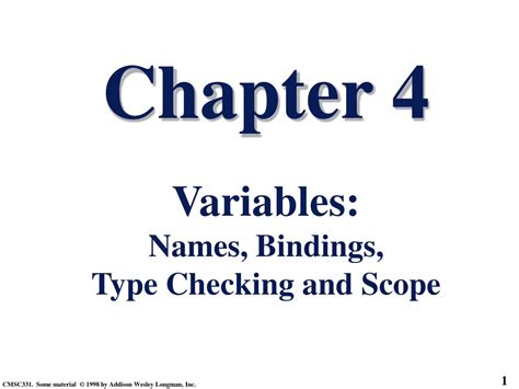 Ppt Variables Names Bindings And Type Checking Powerpoint