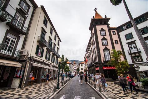 July 2018 Funchal Portugal Funchal Street Capital Of Madeira