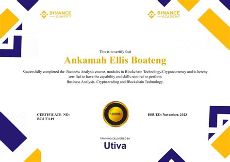 Ankamah Boateng On Linkedin Utiva Binancecharity Businessanalytics