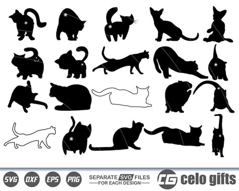 Cat Butt Svg Cat Butt Vector Cricut File Clipart Silhouette Cuttable Design Dxf Png And Eps