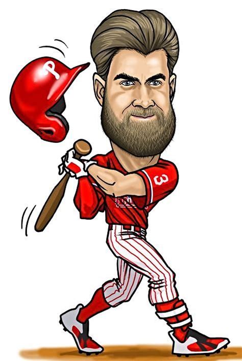 Bryce Harper Celebrity Caricatures Caricature Caricature Ts