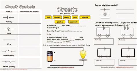 Download Electricity And Circuits Worksheet Bundle ﻿ Simple Circuit