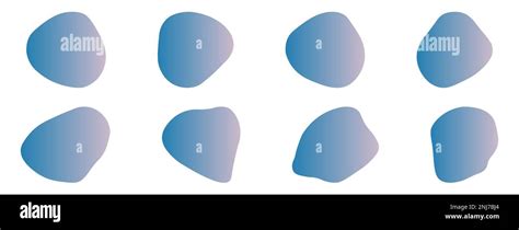 Organic Blobs Set Icon Random Shapes Cube Drop Stock Vector Image