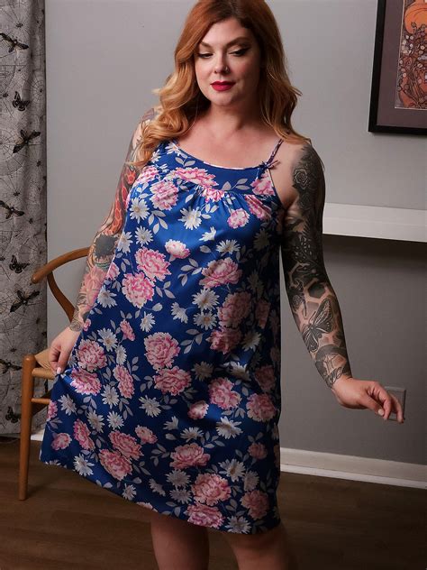 60s Curvy Vintage Nightie Set Floral Cottage Core S Xl Etsy