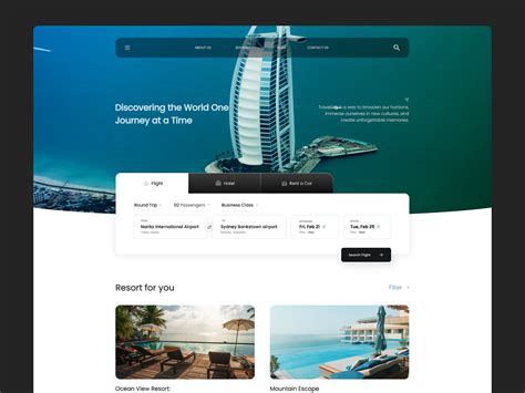 Travel Booking Web Design Concept By Hiep On Dribbble