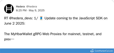 Hedera Hbar Javascript Sdk Update