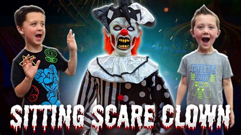 Sitting Scare Clown Spirit Halloween Unbox Setup Halloween