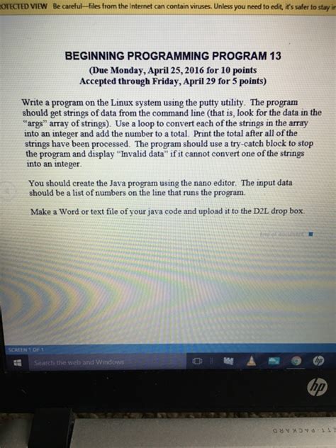 Solved Write A Program On The Linux System Using The Putty