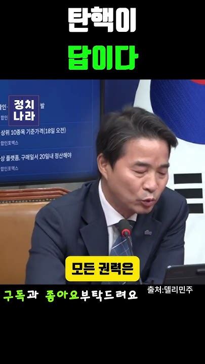 탄핵이 답이다 송순호 탄핵 더불어민주당 Youtube