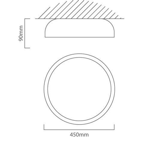 C698 Acrylic And Metal Ceiling Light Black E27