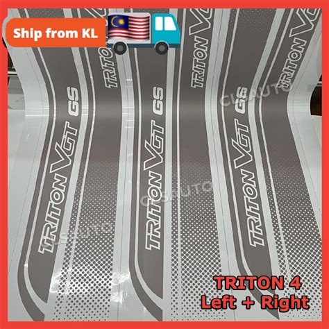 MITSUBISHI TRITON Body Sticker Side Lining 6 Designs Pelekat Triton Stiker 4x4 Shopee Malaysia