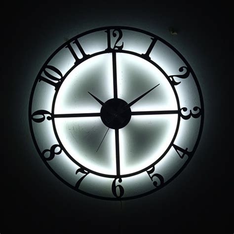 Outdoor Lighted Wall Clock Etsy