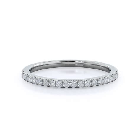 Classic Pave Diamond Wedding Band With Clarity