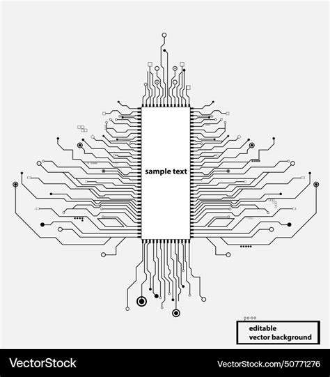 Circuit Board Tree Format Royalty Free Vector Image