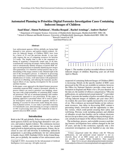 Pdf Automated Planning To Prioritise Digital Forensics Investigation Cases Containing Indecent