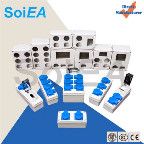 Square Terminal Block Junction Box With Cable Gland Connectors Optical