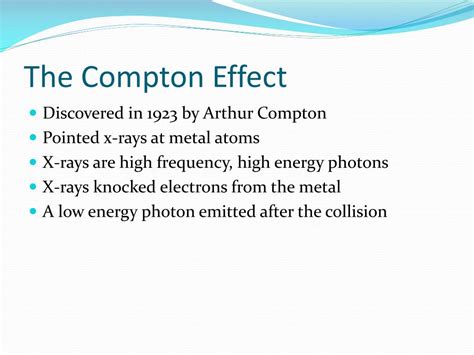 Ppt The Compton Effect Powerpoint Presentation Free Download Id