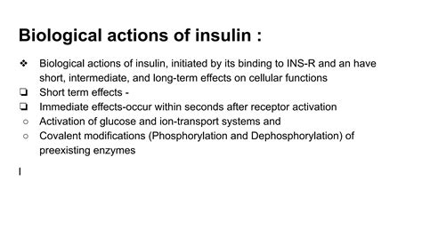 Insulin Hormone And Functions In Detail Pptxpdf