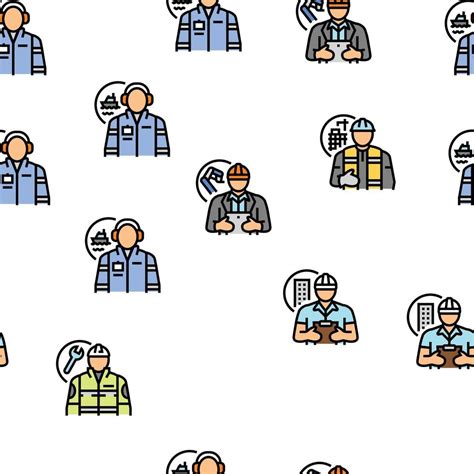 Engineer Technology Work Man Vector Seamless Pattern 21229714 Vector Art At Vecteezy