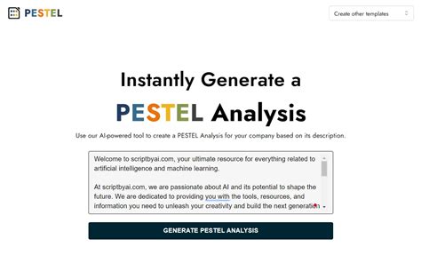 Create A Strategic Pestel Analysis In Seconds With Pesteldev