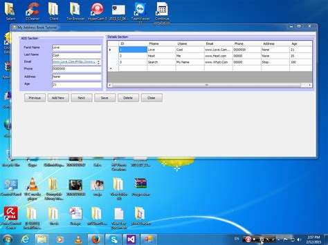 Address Book Sourcecodester