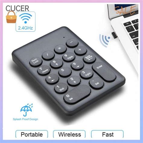 Cbt Portable 18 Keys For Laptop Notebook Tablets Usb Receiver Numpad Digital Keyboard 2 4g