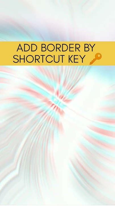 Excel Tips Add Border Shortcut 🔑 Key Excel Exceltips Youtubeshorts Shortvideo Trending 🔥🔥