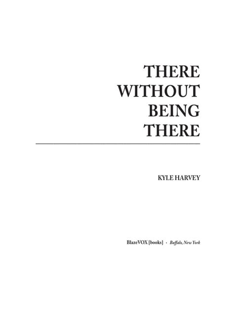 There Without Being There By Kyle Harvey Book Preview Pdf