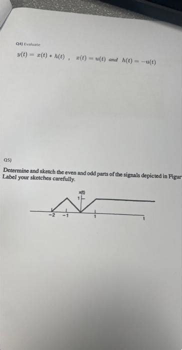 solved q4 evaluate y t x t h t x t u t and h t −u t