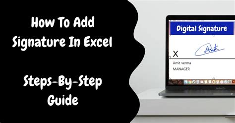 How To Add Signature In Excel In 7 Easy Steps