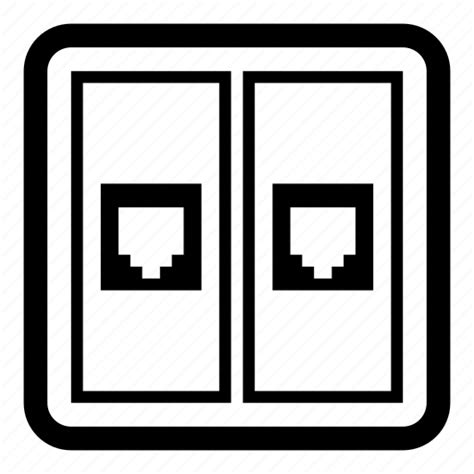 Accessories Ethernet Lan Plug Socket Wall Wiring Icon Download On Iconfinder