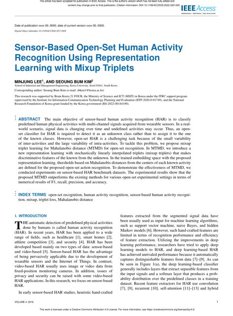 pdf sensor based open set human activity recognition using representation learning with mixup