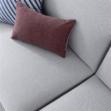 Simple Design Modular Straight Armrest Couch L Shape Grey Fabric Sofa Set Living Room From China