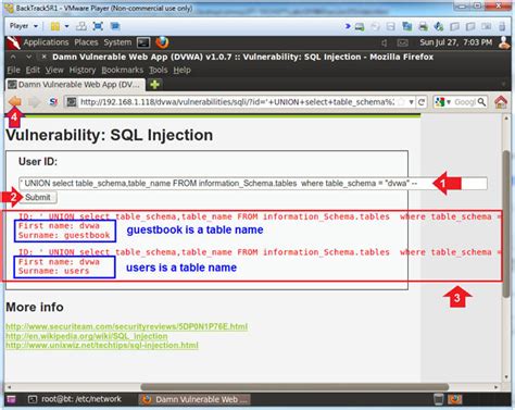 Damn Vulnerable Web App DVWA Lesson 15 Union Exploit Create User