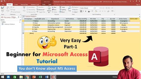 How To Create A Employee Database In Ms Access YouTube