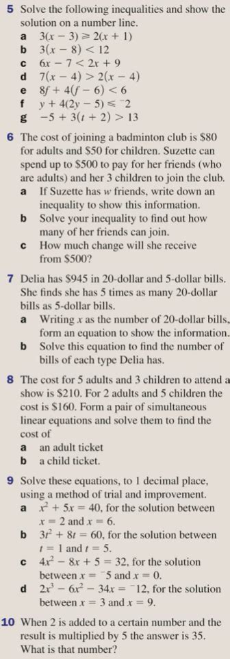 Ks3 Y9 General Practice With Equations And Inequalities Maths With David