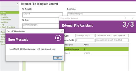 Fa Object External File Template Import Error Ifs Community