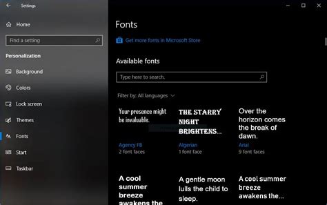Windows 10 Version 1803 Allows Install Fonts From The Microsoft Store