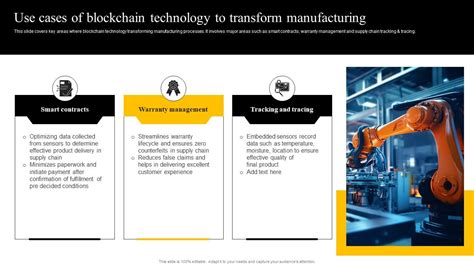 Use Cases Of Blockchain Technology To Transform Enabling Smart Production Dt Ss Ppt Sample