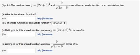 Solved Point The Two Functions Y X Share Either An Chegg Com