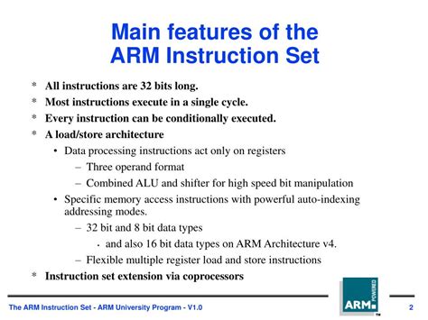 PPT The ARM Instruction Set PowerPoint Presentation Free Download ID