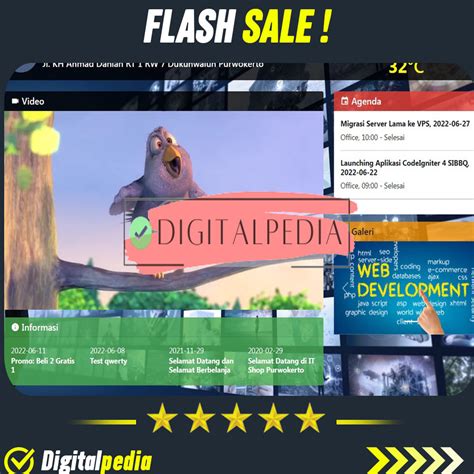 Jual Source Code Software Web Display Informasi Disfo Dengan Codeigniter Ci Premium Lifetime