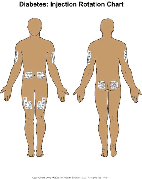 Printable Insulin Injection Site Rotation Chart At Michael Dittmer Blog