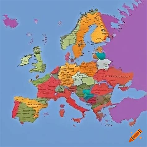Digital Europe Map Of European Countries Printable Download Map Of