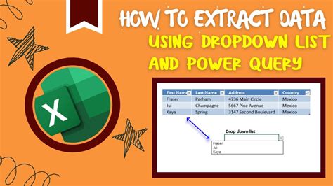 How To Extract Data Using Dropdown List And Power Query Youtube