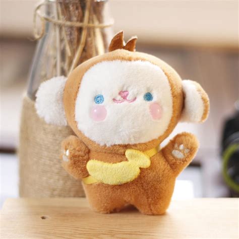Kawaii Plush Monkey Keychain